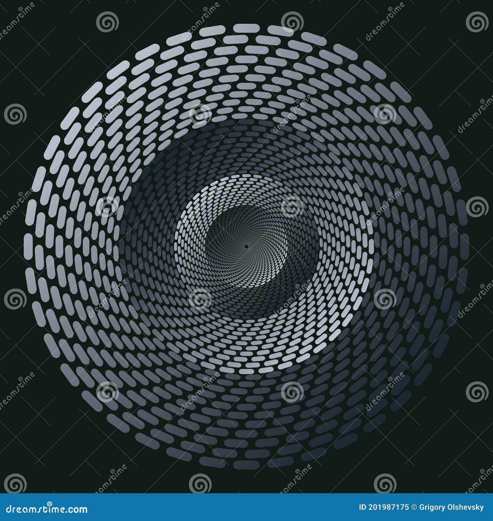 Dotted Halftone Vector Spiral Color Pattern or Texture Stock Vector ...