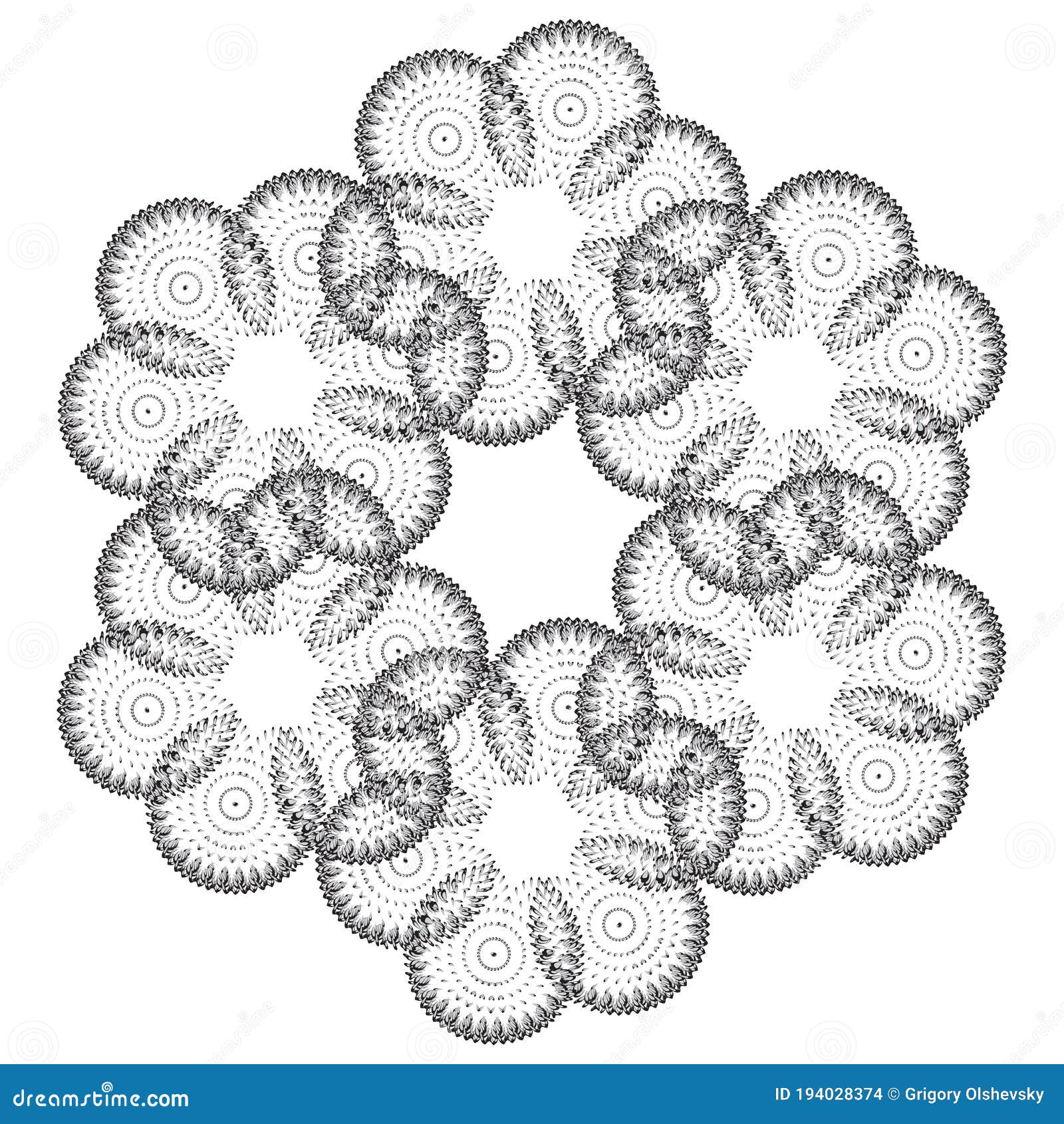 Dotted Halftone Vector Spiral Pattern or Texture with Ellipses Stock ...