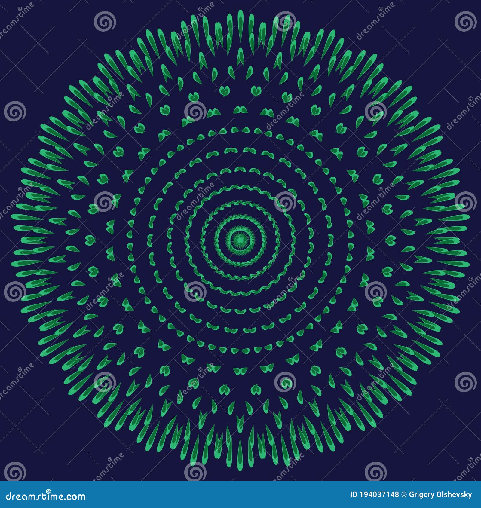 Dotted Halftone Vector Spiral Pattern or Texture with Ellipses Stock ...