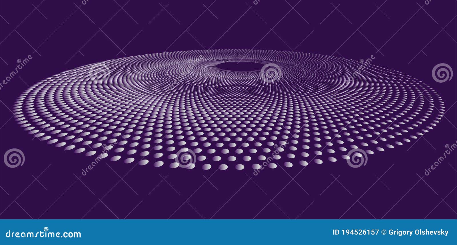 Dotted Halftone Vector Spiral Pattern or Texture with Ellipses Stock ...