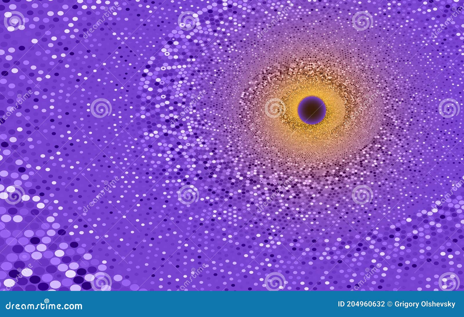 Dotted Halftone Vector Spiral Pattern or Texture with Ellipses Stock ...