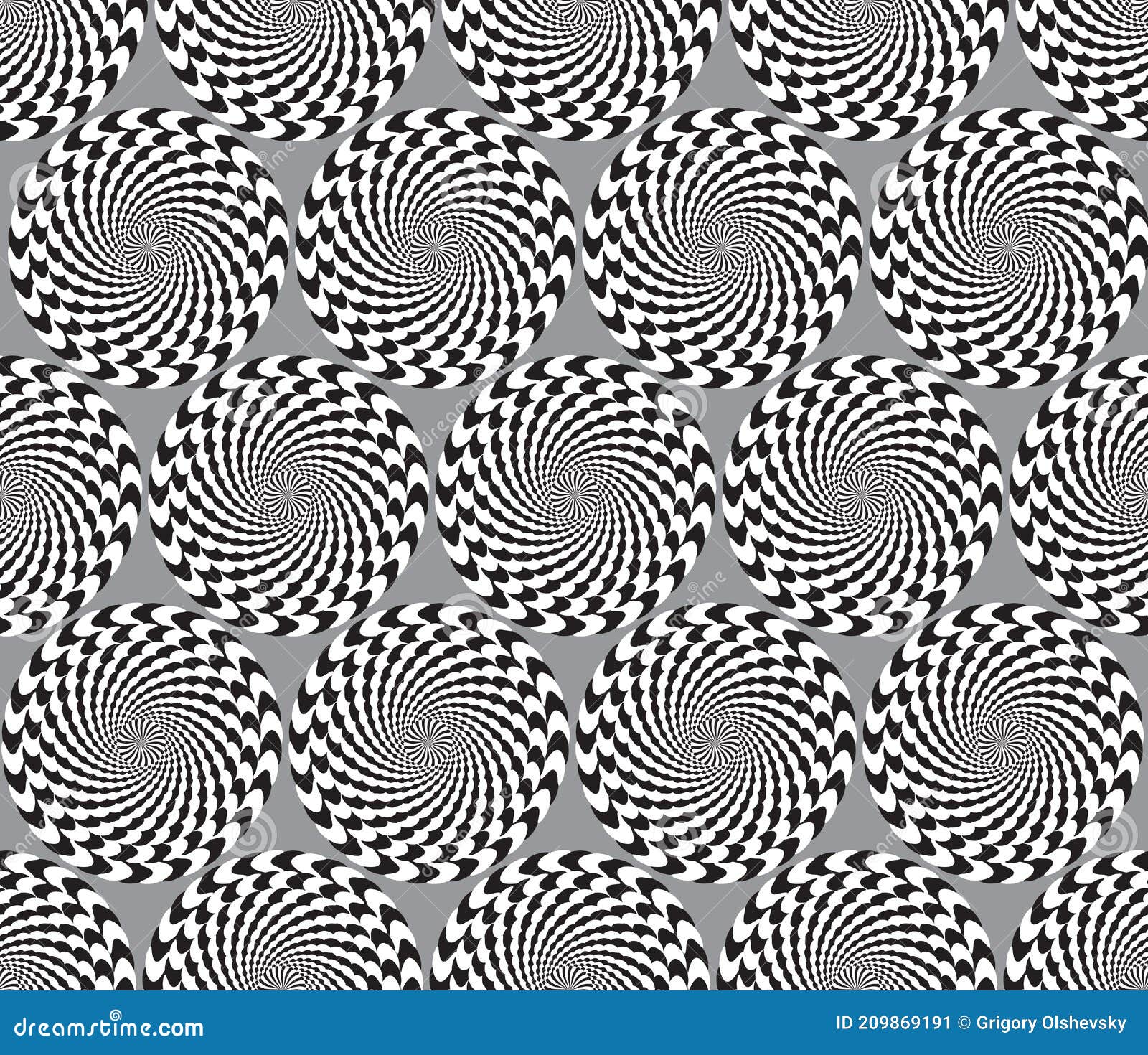 Dotted Halftone Vector Spiral Pattern or Texture with Ellipses Stock ...