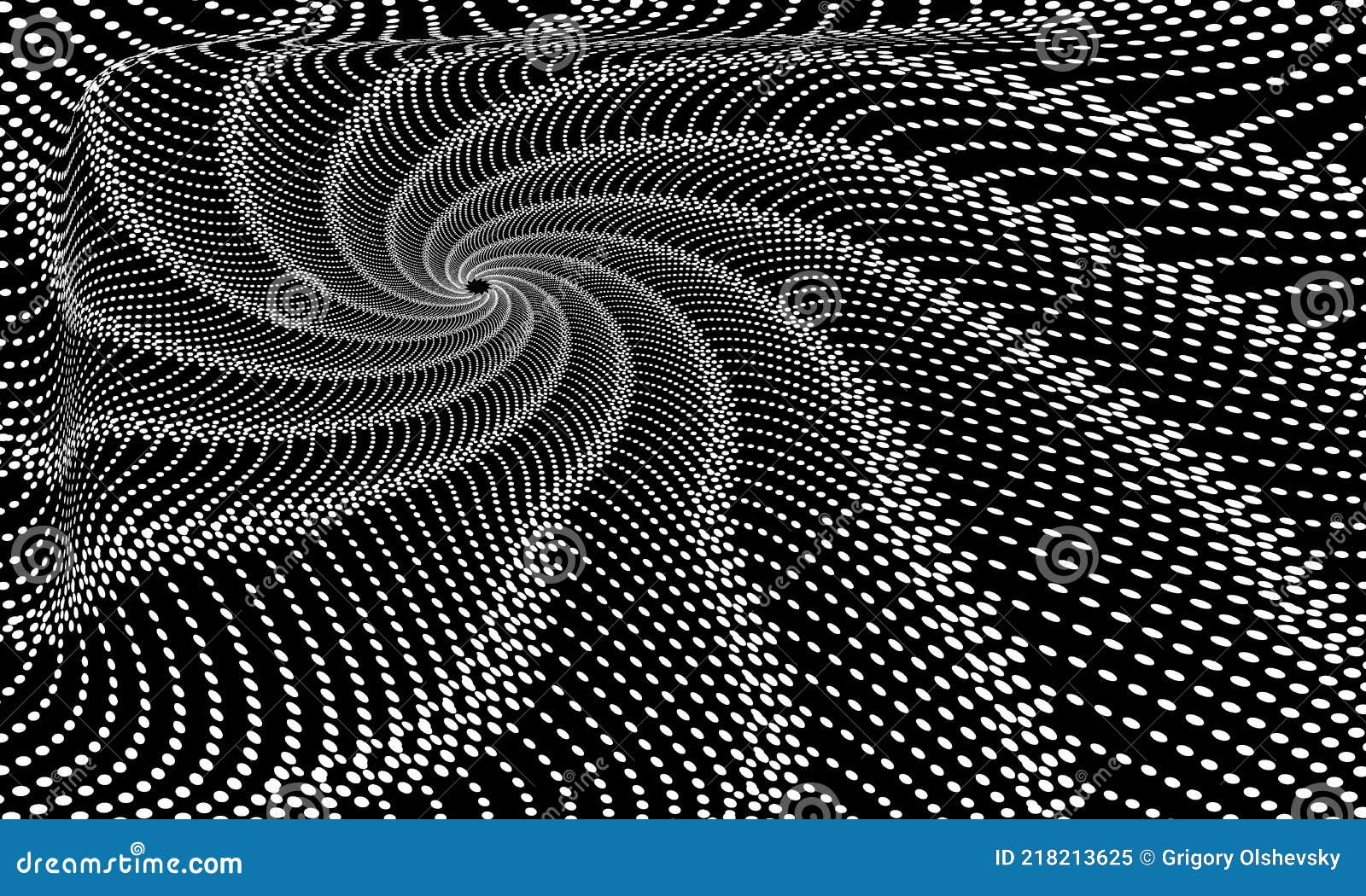 Dotted Halftone Vector Spiral Pattern or Texture with Ellipses Stock ...