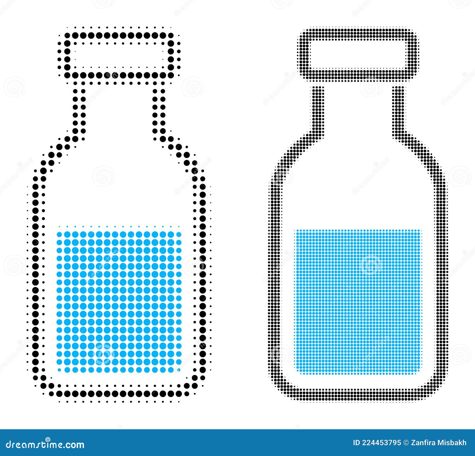 Pixel Halftone Vial Icon stock vector. Illustration of phial - 224453795
