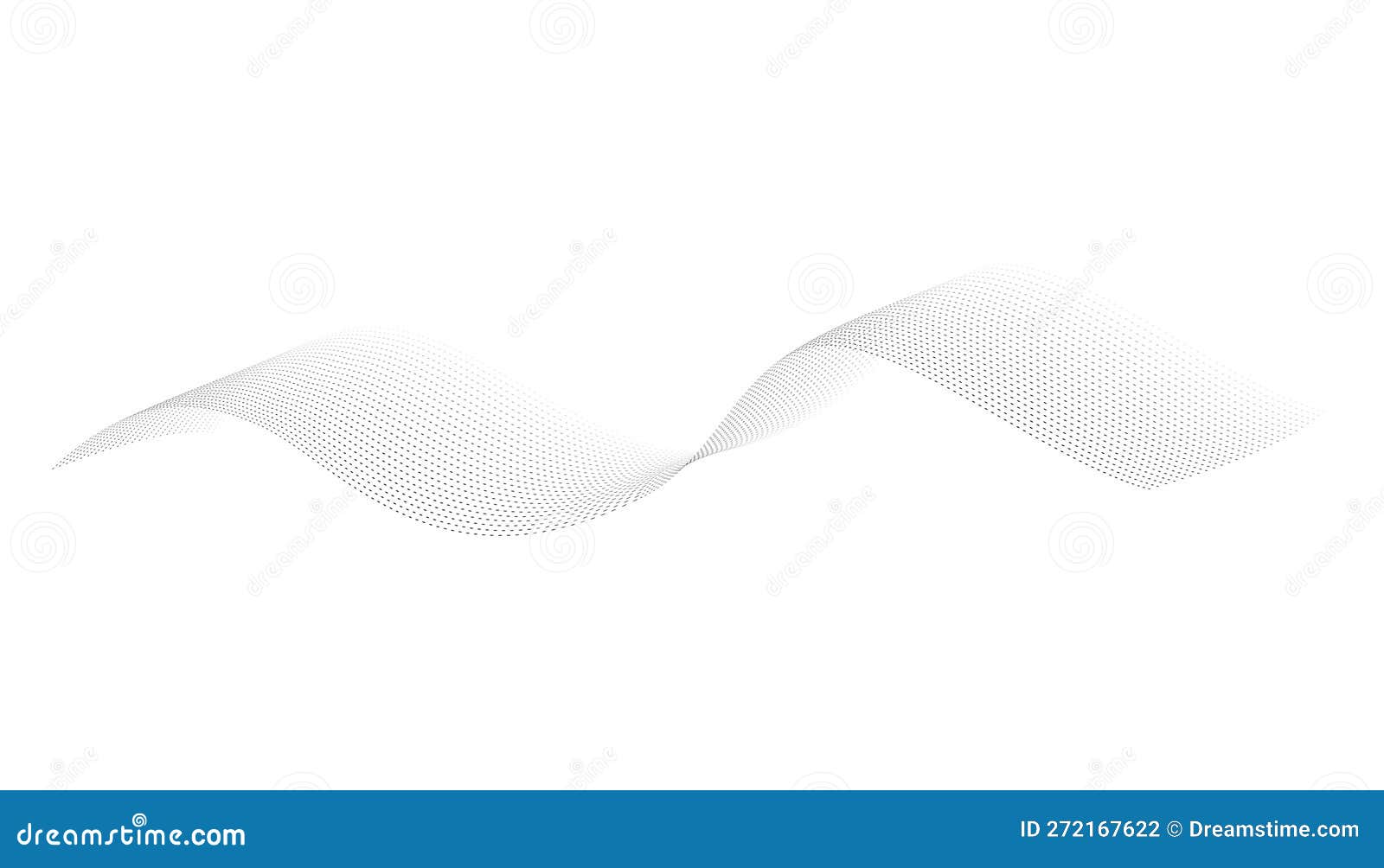 Dotted Halftone Waves. Flowing Wavy Lines Pattern. Abstract Liquid ...