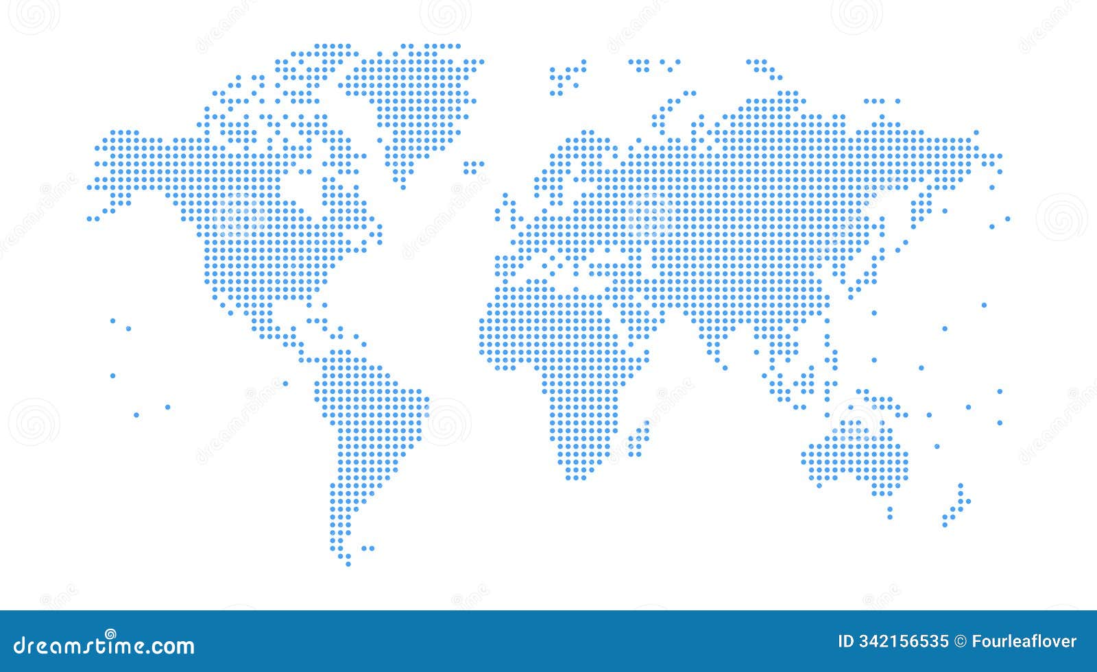 Dotted Halftone World Map on White Background Stock Illustration ...