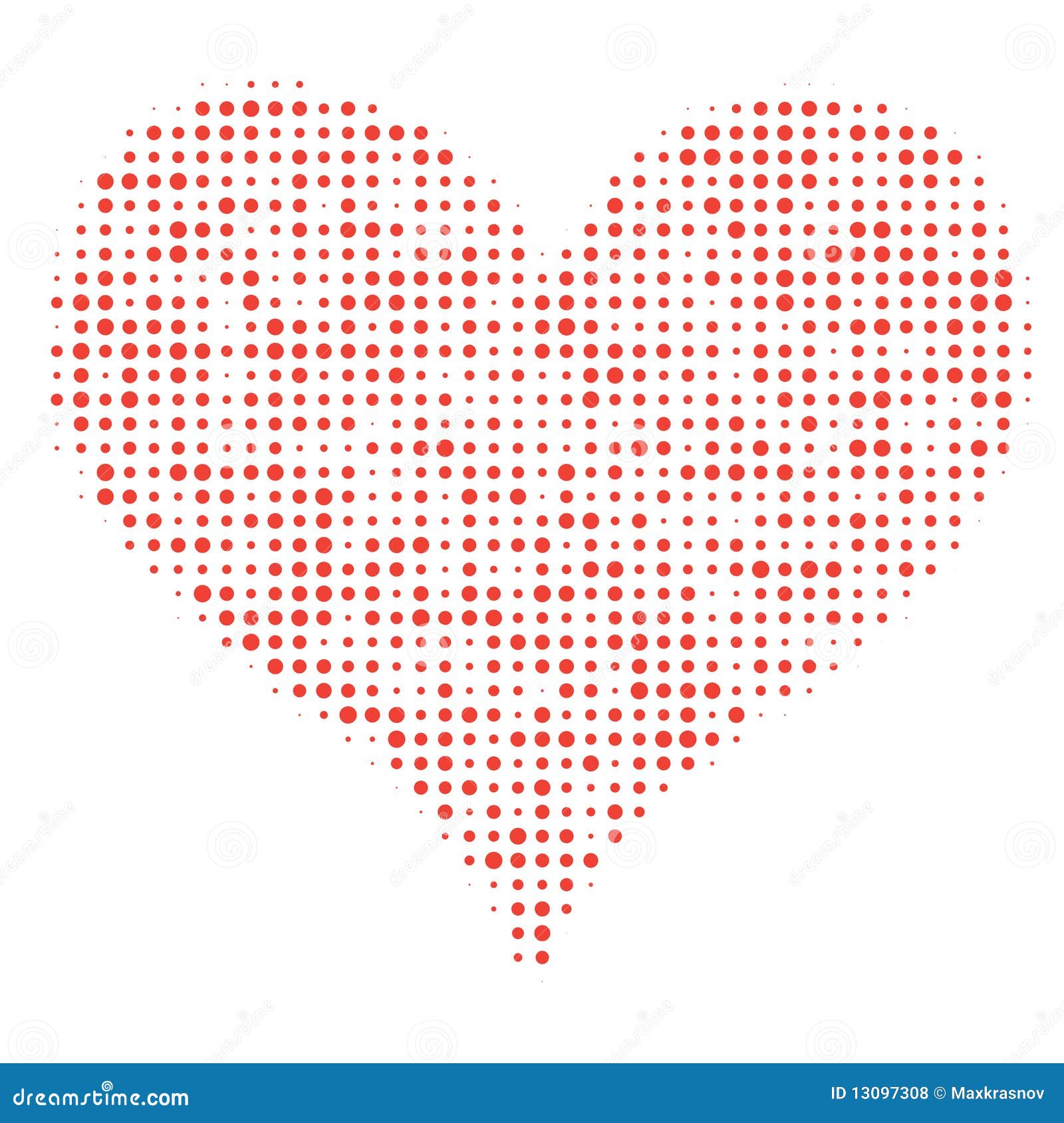 Dotted Heart stock vector. Illustration of modern, pattern - 13097308