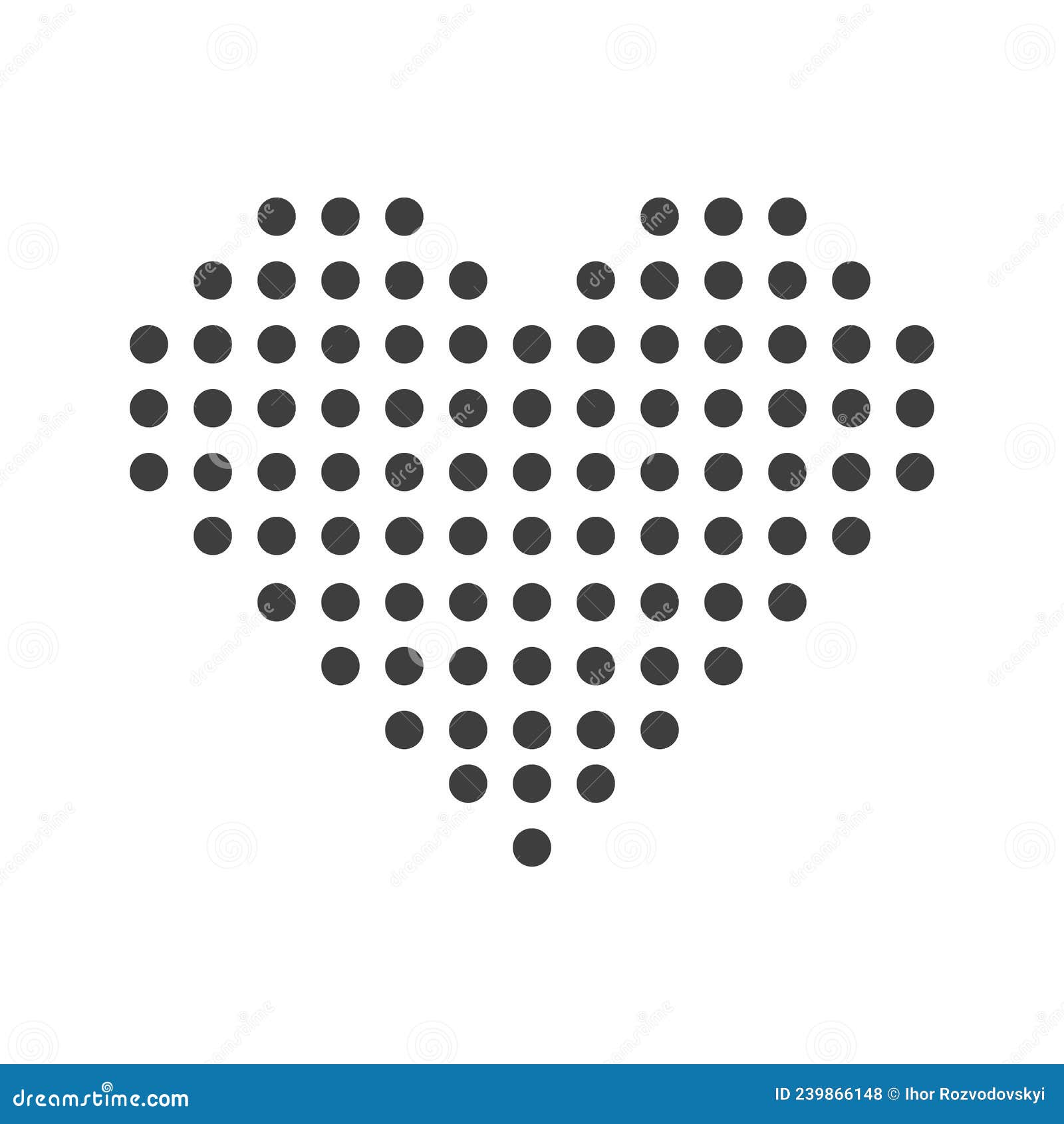 Dotted Heart Icon. Dotted Heart Shape Stock Vector - Illustration of ...