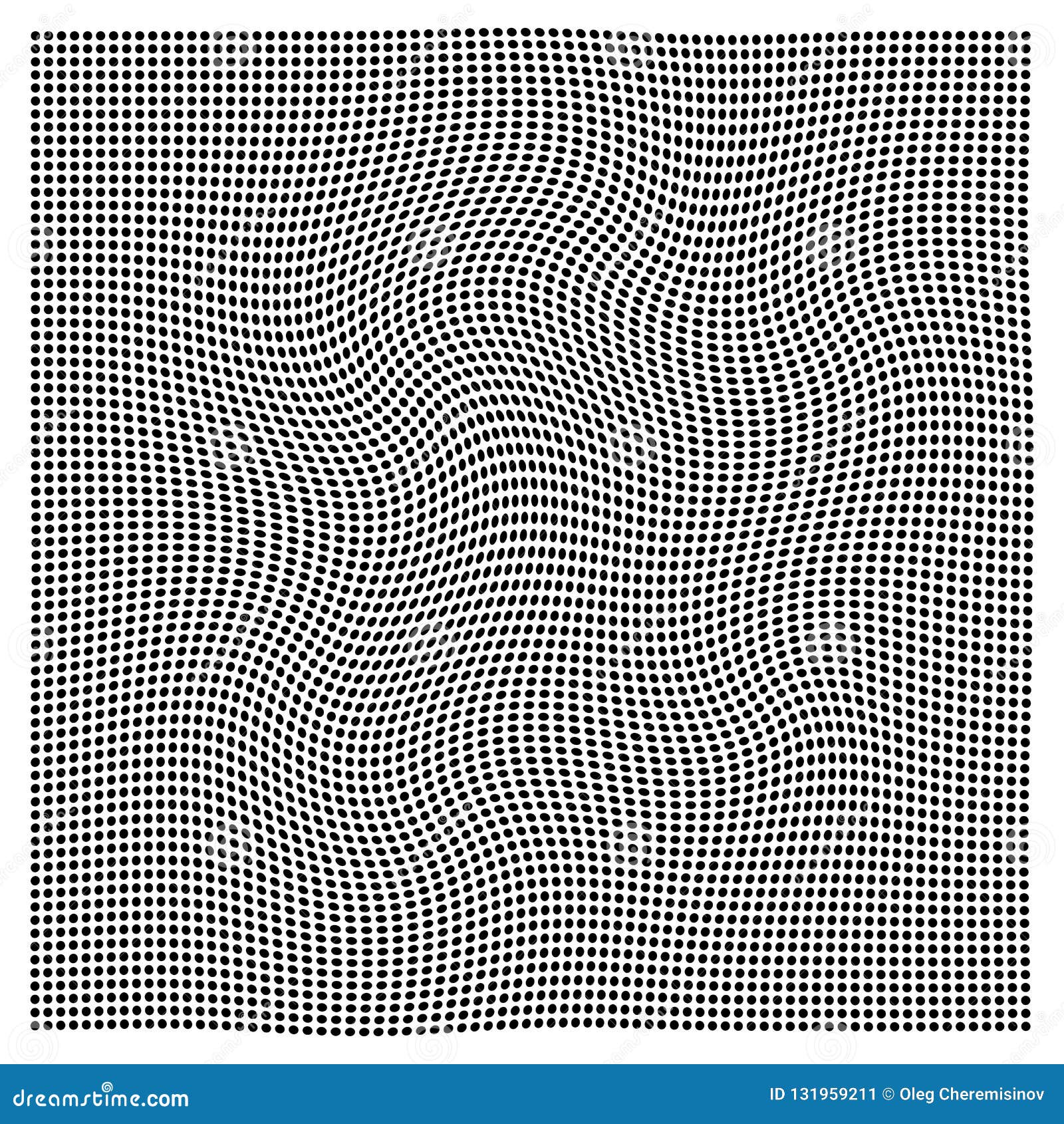 Dotted Image with Optical Effect. Vector Design Element. Stock Vector ...