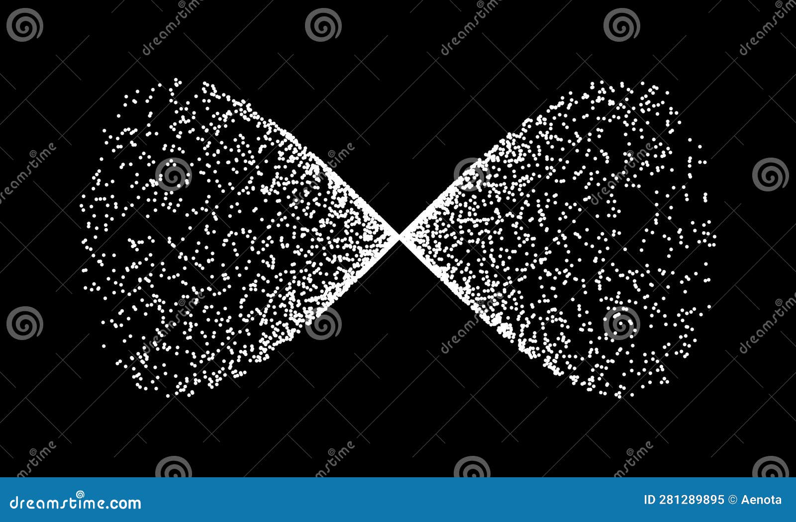 Dotted Infinity Symbol for Design Project on Black - Vector ...