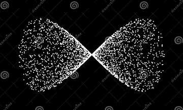 Dotted Infinity Symbol for Design Project on Black - Vector ...