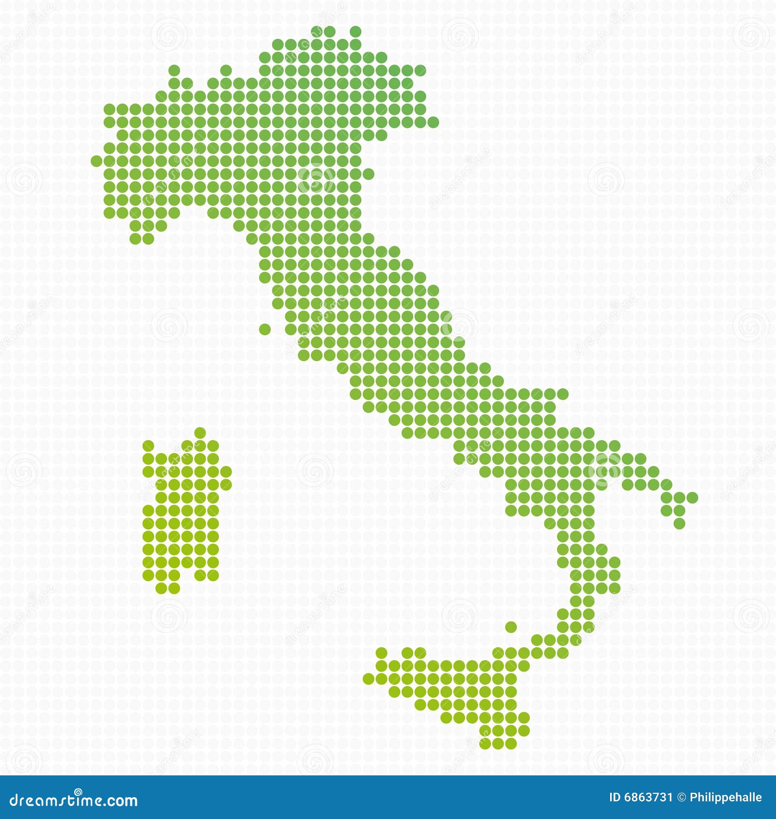 Dotted Italy Map Stock Vector Illustration Of Pattern 6863731