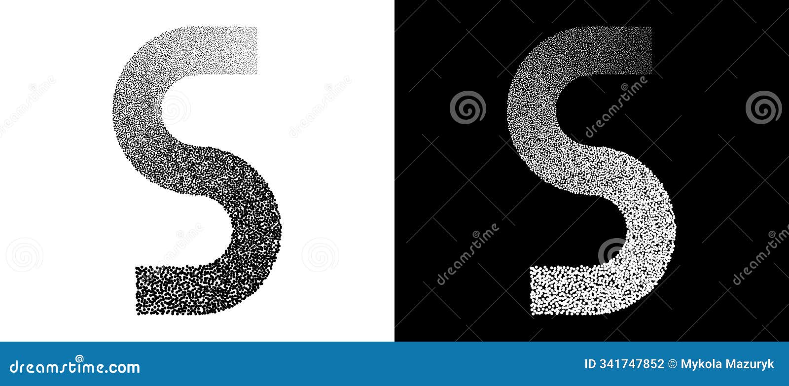 Dotted Letter S As Logo or Icon. Retro Effect with Dots Abstract ...