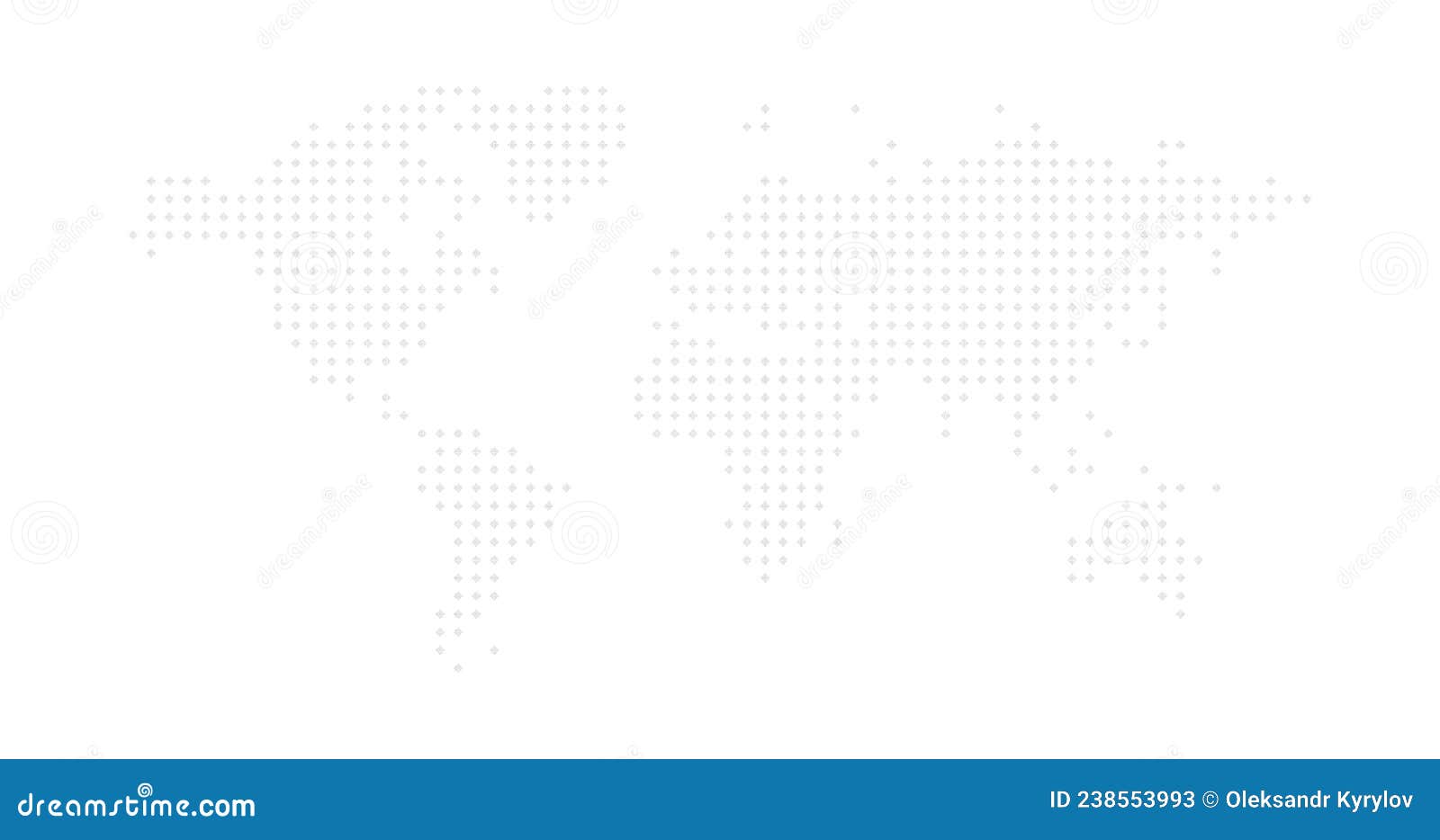 Dotted Light Grey World Map. Stock Vector Illustration Isolated on ...