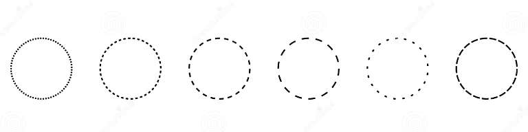 Dotted Line Circle Vector Frame Stock Vector - Illustration of drawn ...