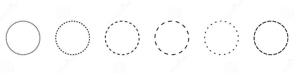 Dotted Line Circle Vector Frame Stock Vector - Illustration of drawn ...