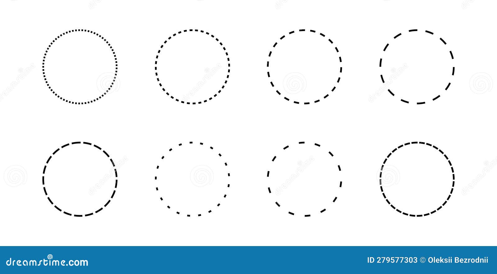 Dotted Line Circle Vector Frame Stock Vector - Illustration of symbol ...