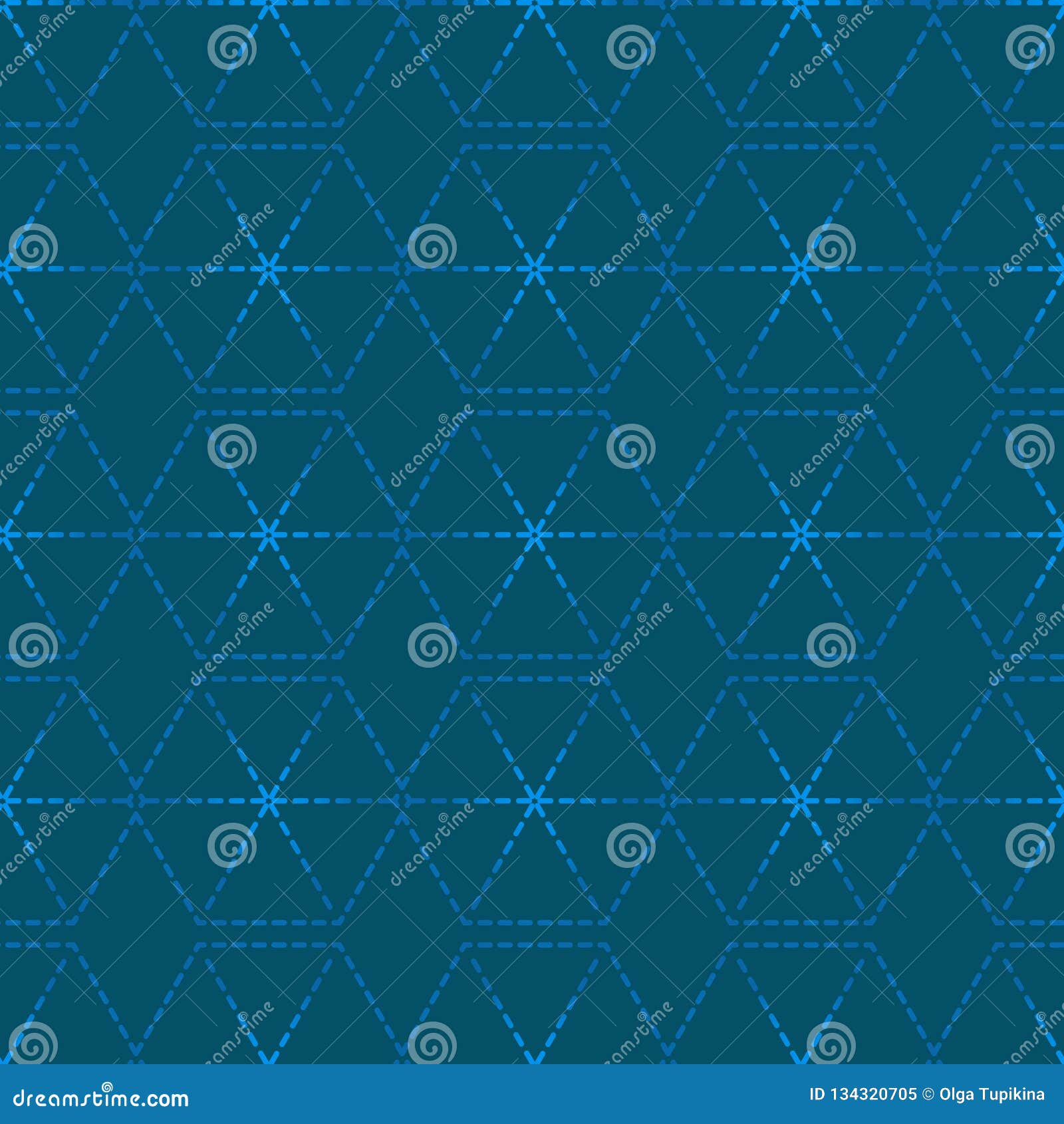 Dotted Line Geometric Hexagon Seamless Pattern, Gradient Outline Stock ...