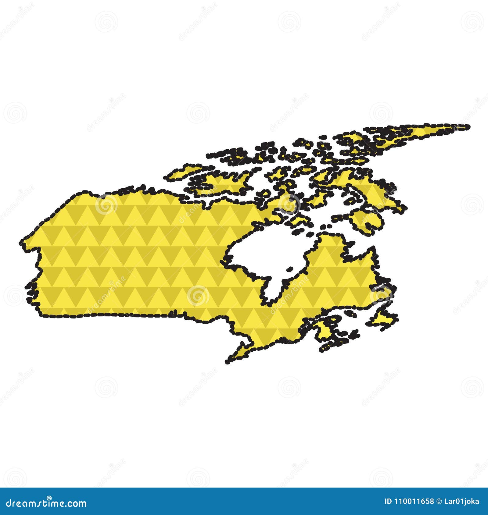 Dotted line map of Canada stock vector. Illustration of draw - 110011658