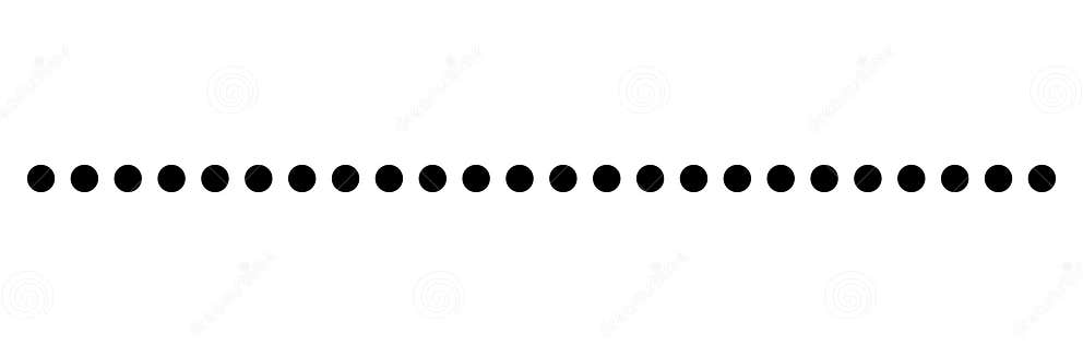 Dotted Line Simple Shape Vector. Black Dots in Line Stock Illustration ...
