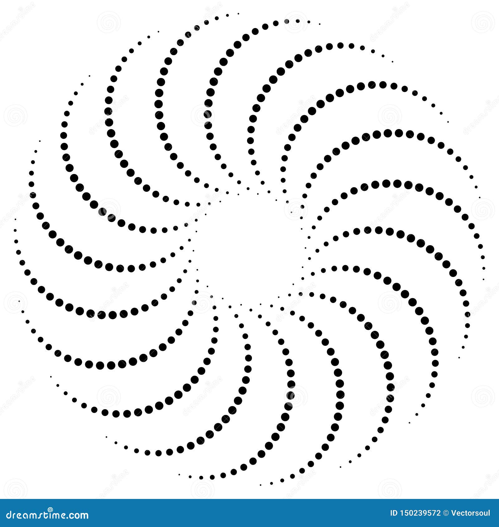 Dotted Lines Dots Radial Lines Abstract Design Element Stock ...