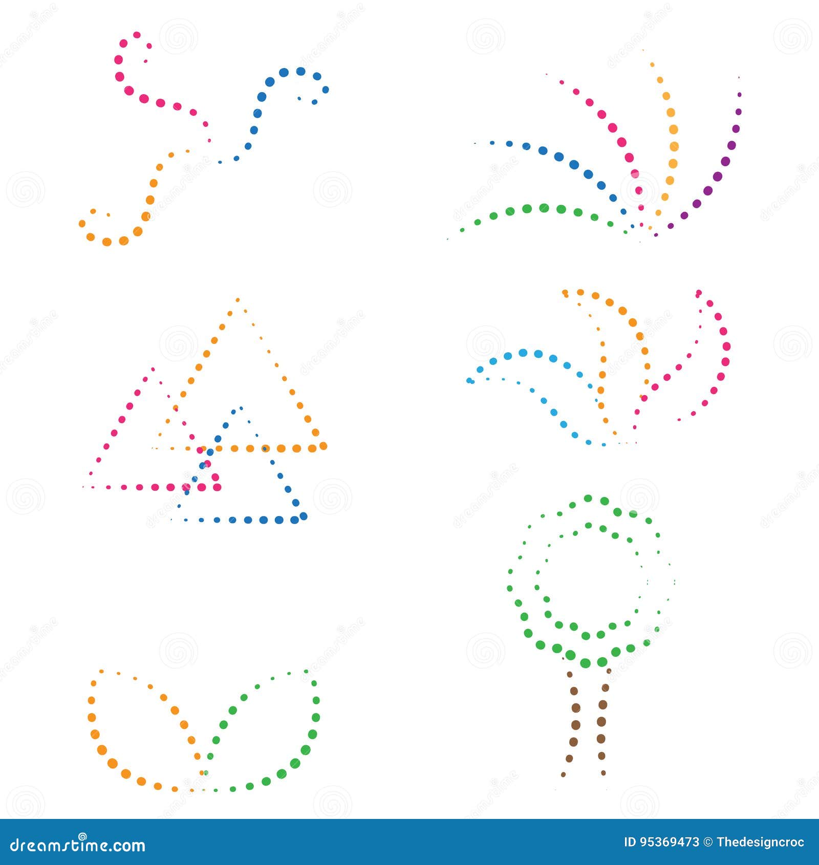 Dotted Logo Abstract Design Stock Vector - Illustration of logotype ...