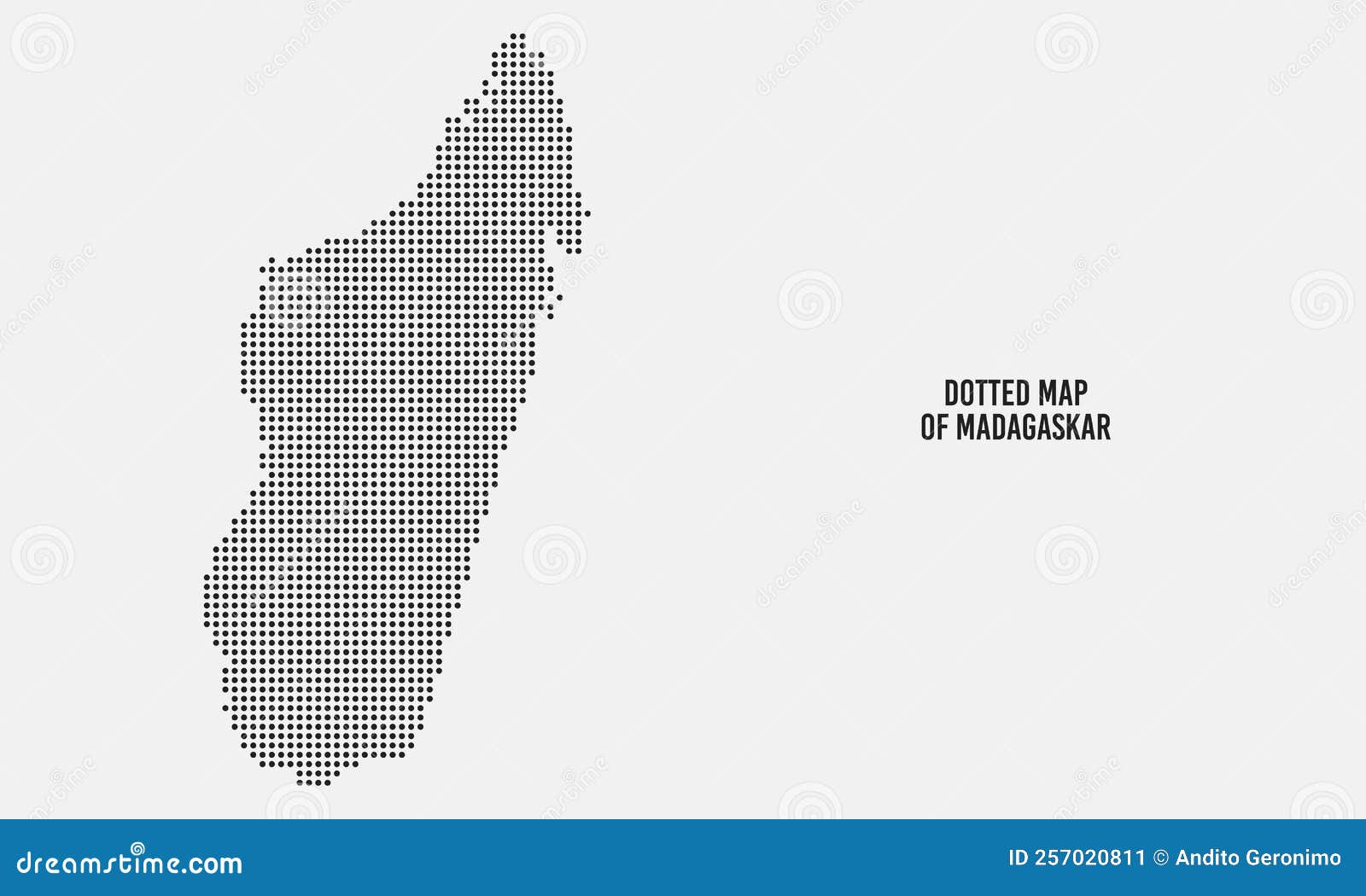 Dotted Madagascar Map Vector Illustration Stock Vector - Illustration ...