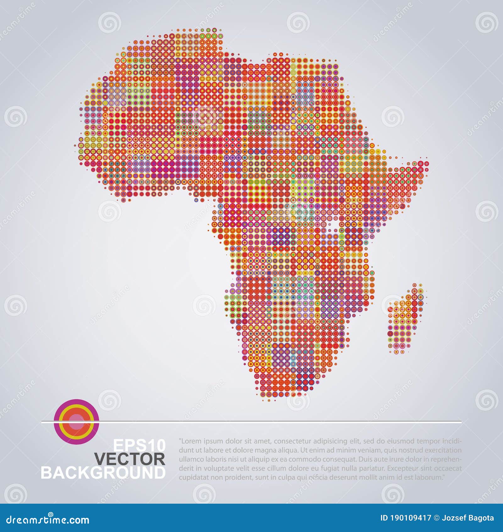 Dotted Map Design - Colorful Map of Africa Stock Vector - Illustration ...