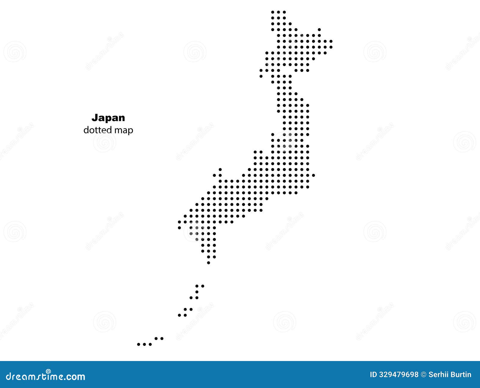 Dotted Map of Japan. Vector Dotted Map of Japan. Vector Dotted Map of ...