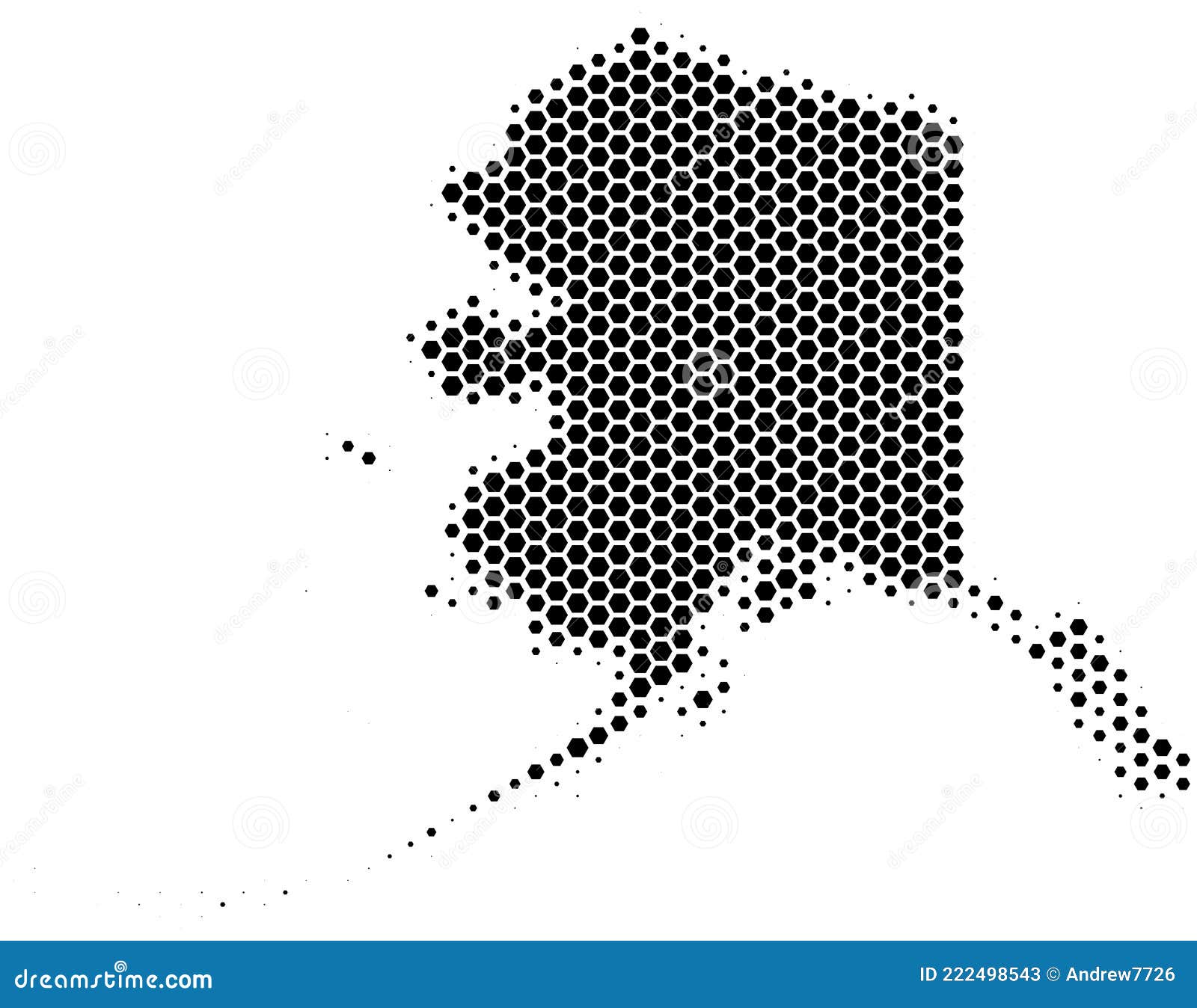 Alaska, Size Comparison With The Contiguous States, Map Cartoon Vector ...