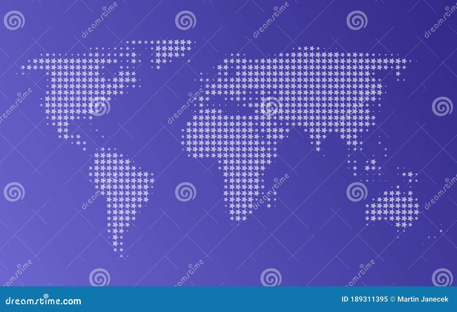 Dotted map of World stock vector. Illustration of simple - 189311395