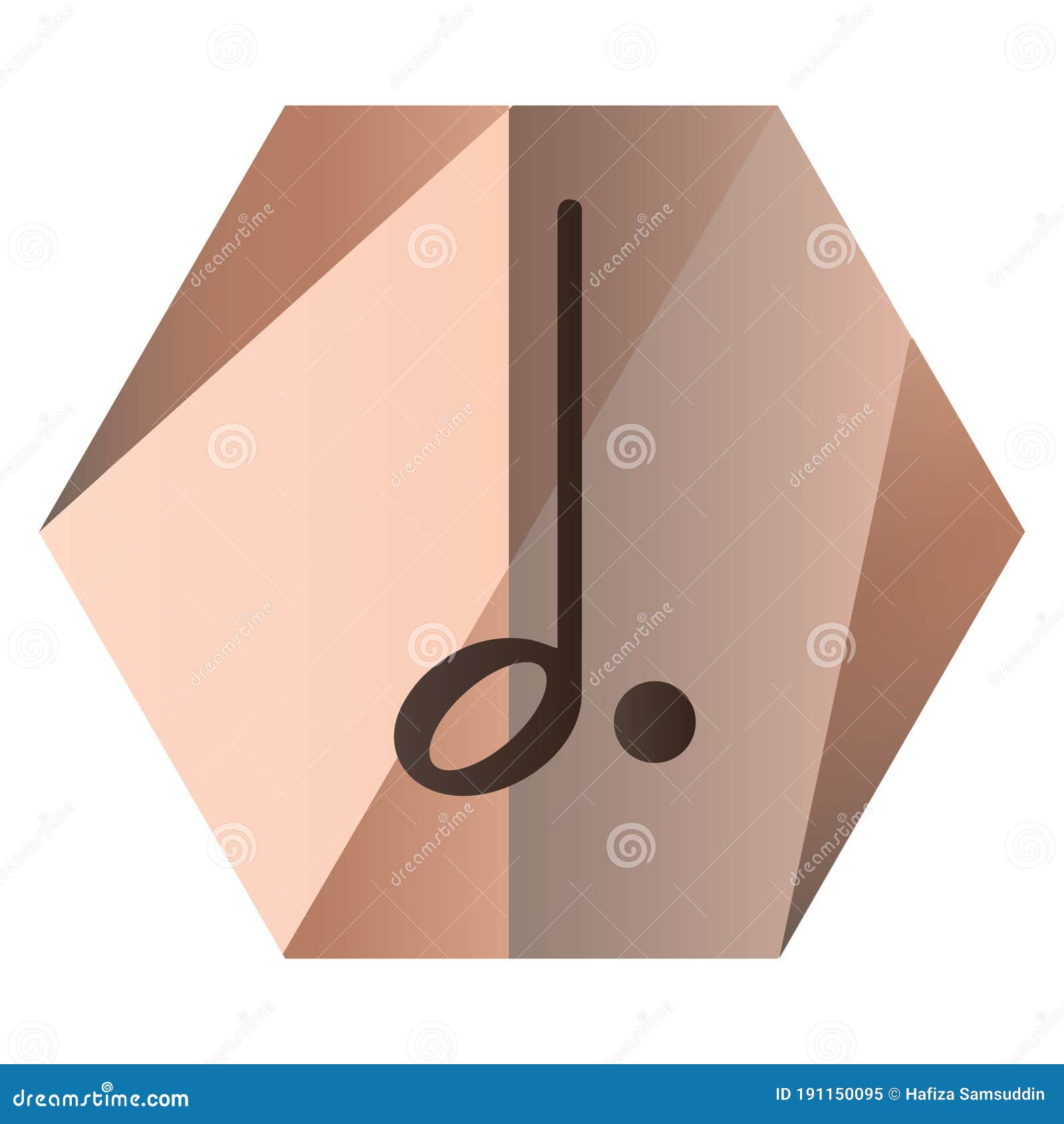 Dotted Minim Note for Music. Vector Illustration Decorative Design ...