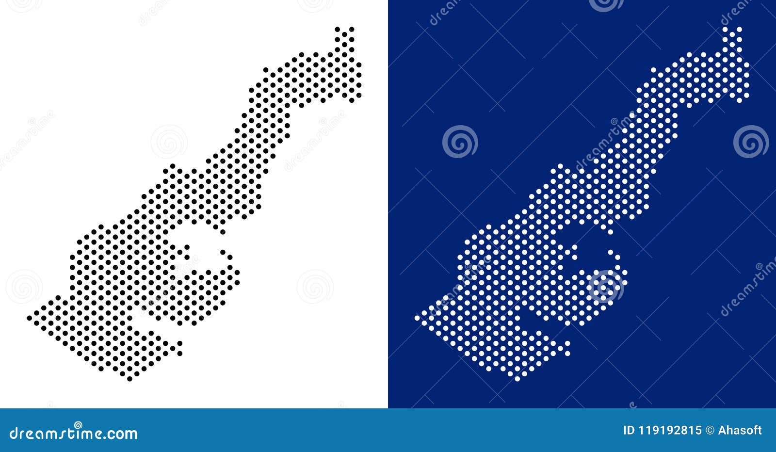 Dotted Map Of Monaco Isolated On White Background. Royalty-Free ...