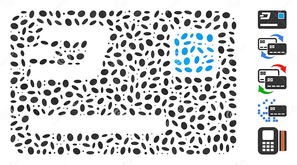 Dotted Mosaic Dash Credit Card Stock Illustration - Illustration of ...