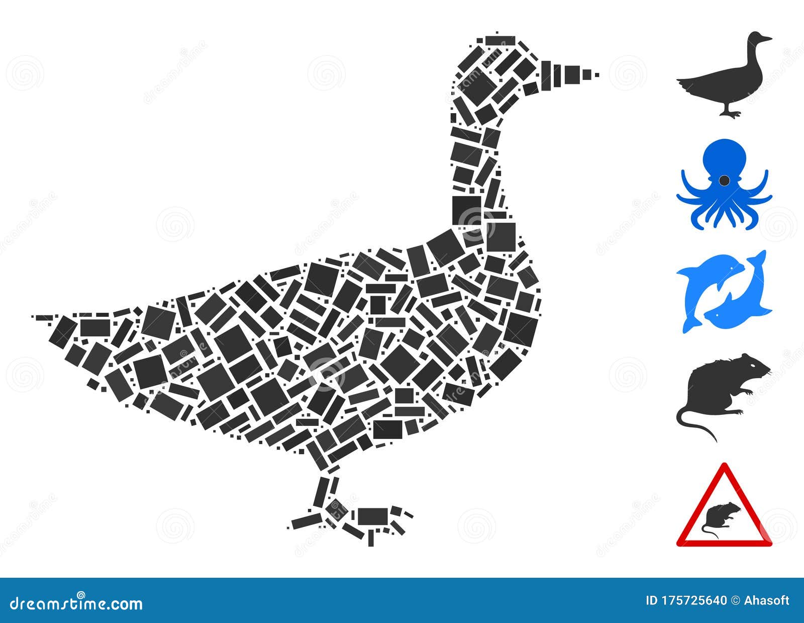 Dotted Mosaic Goose stock illustration. Illustration of abstraction ...