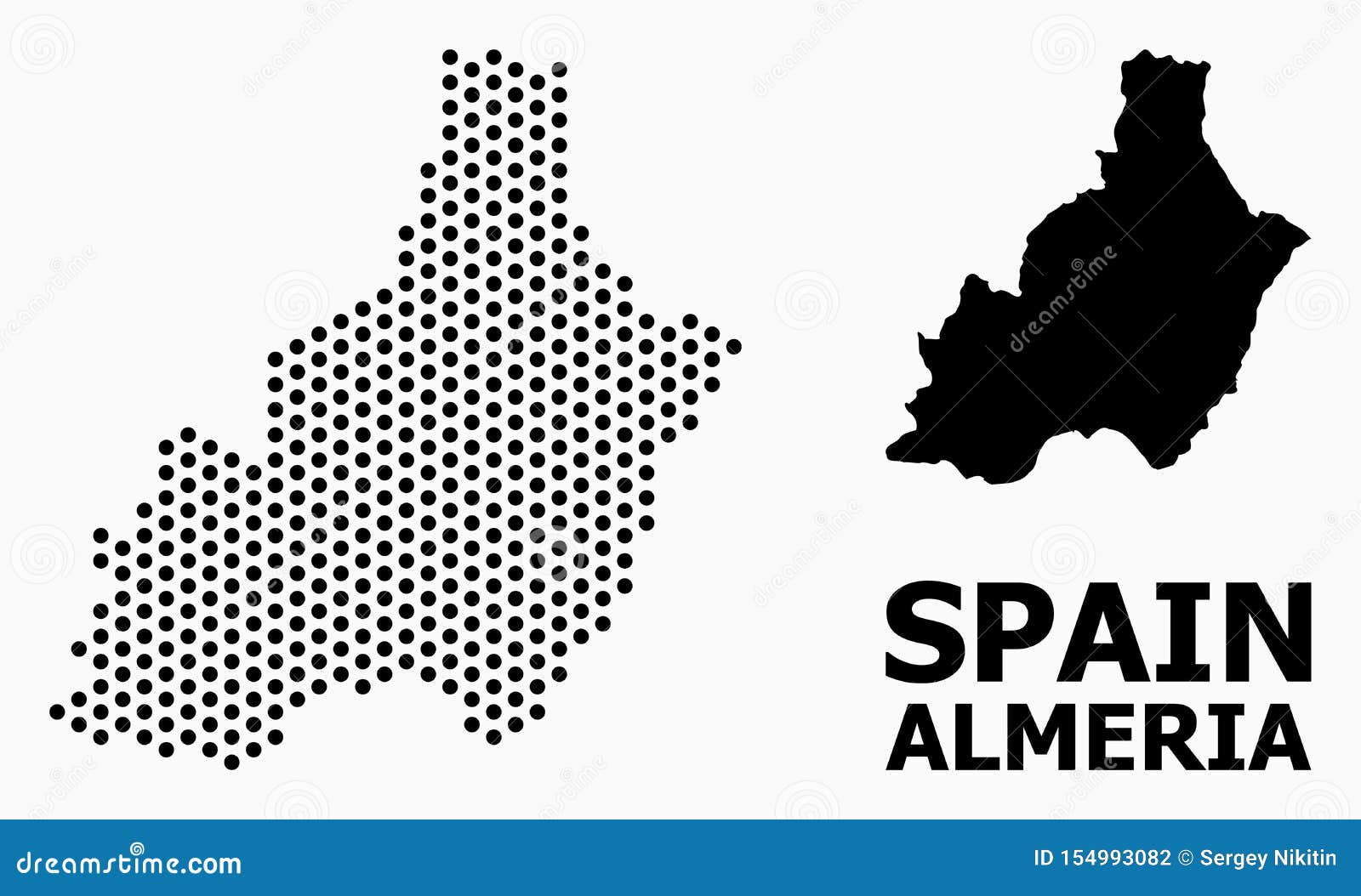 Dotted Mosaic Map of Almeria Province Stock Vector - Illustration of ...