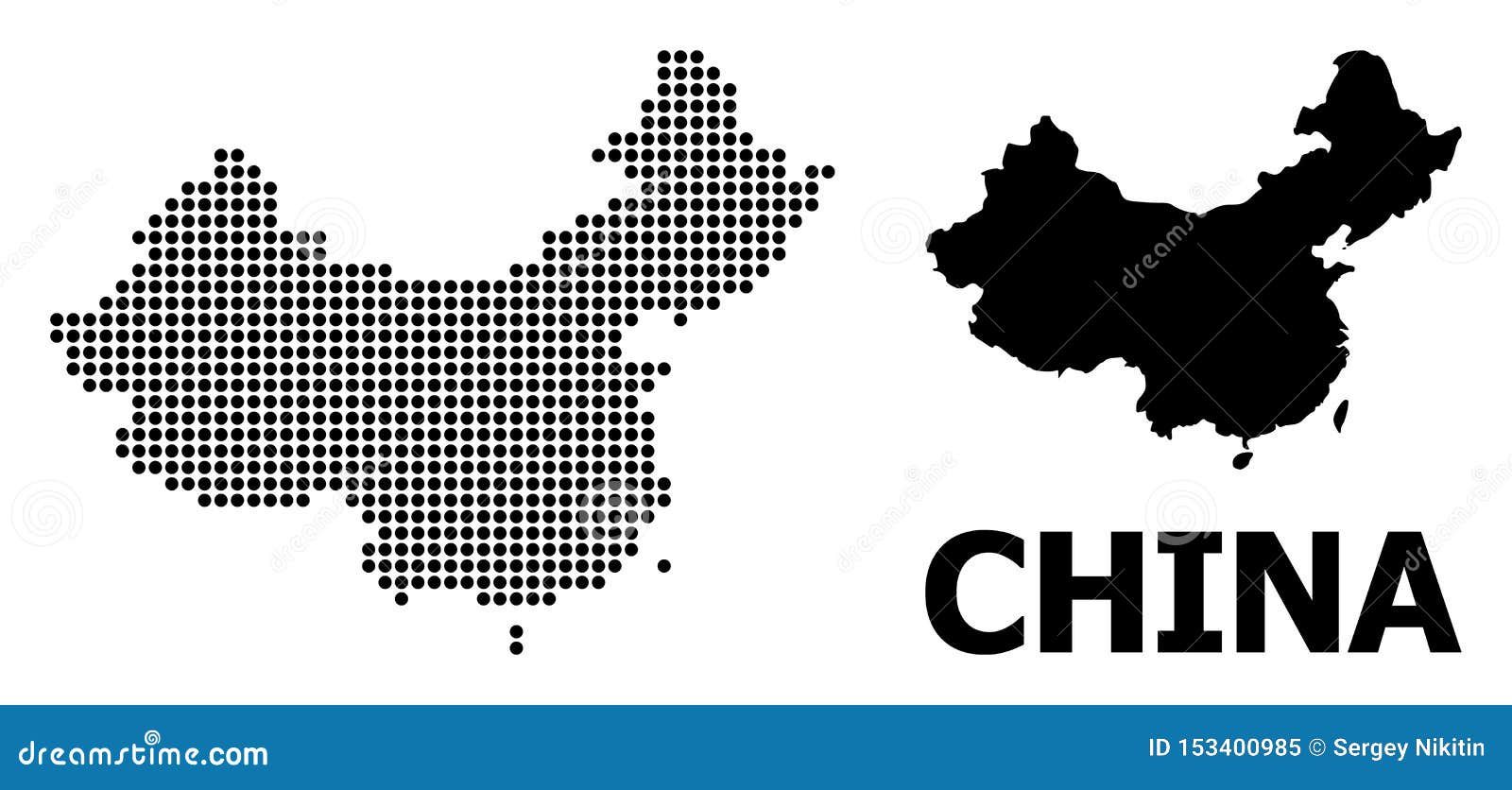 Dotted Mosaic Map of China stock illustration. Illustration of country ...