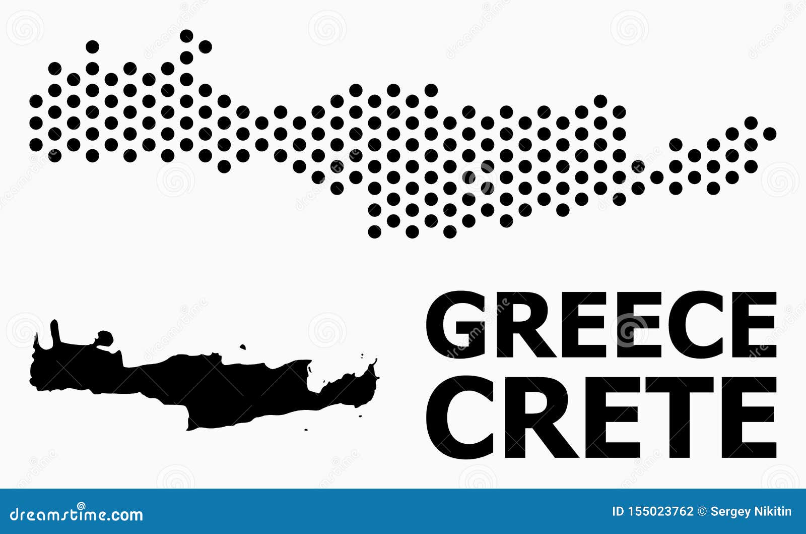 Dotted Mosaic Map of Crete Island Stock Vector - Illustration of ...