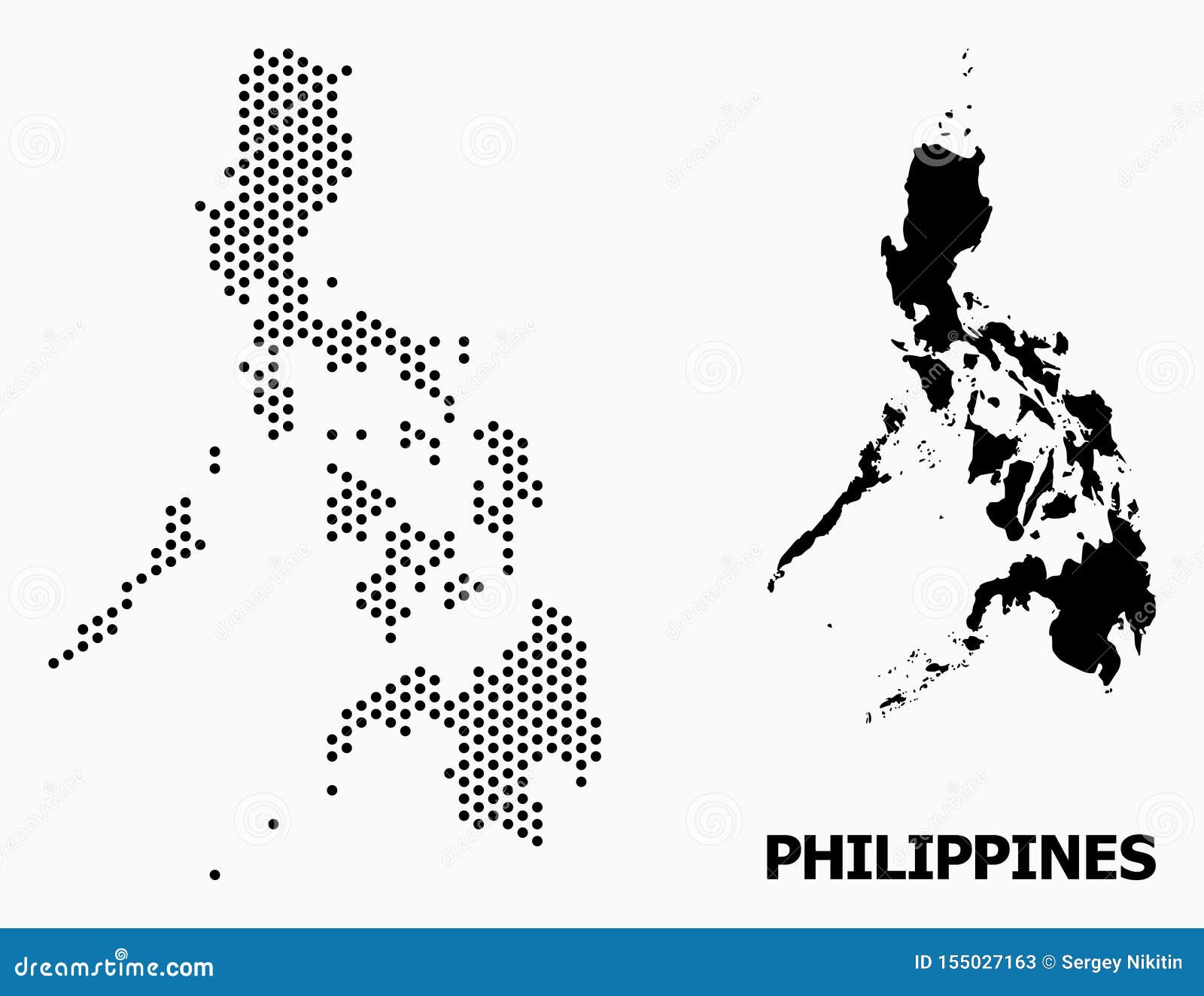 Dotted Mosaic Map of Philippines Stock Vector - Illustration of hexagon ...