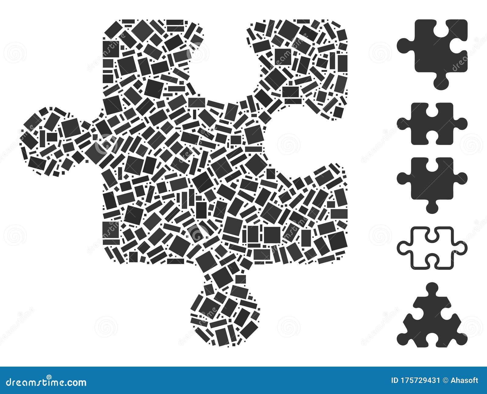 Dotted Mosaic Puzzle Detail Stock Illustration - Illustration of random ...