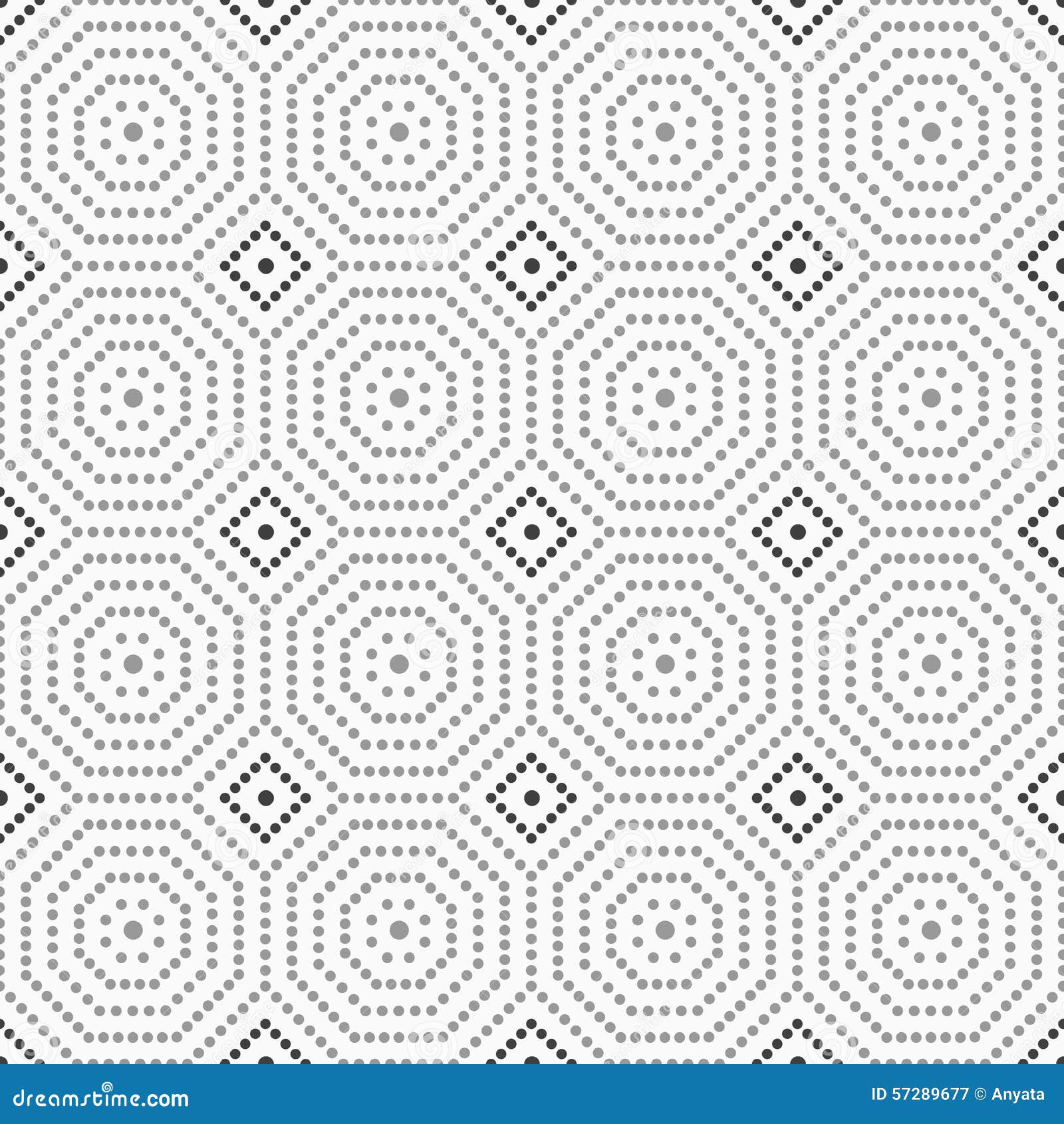 Dotted Octagons And Dark Squares Stock Vector Illustration Of