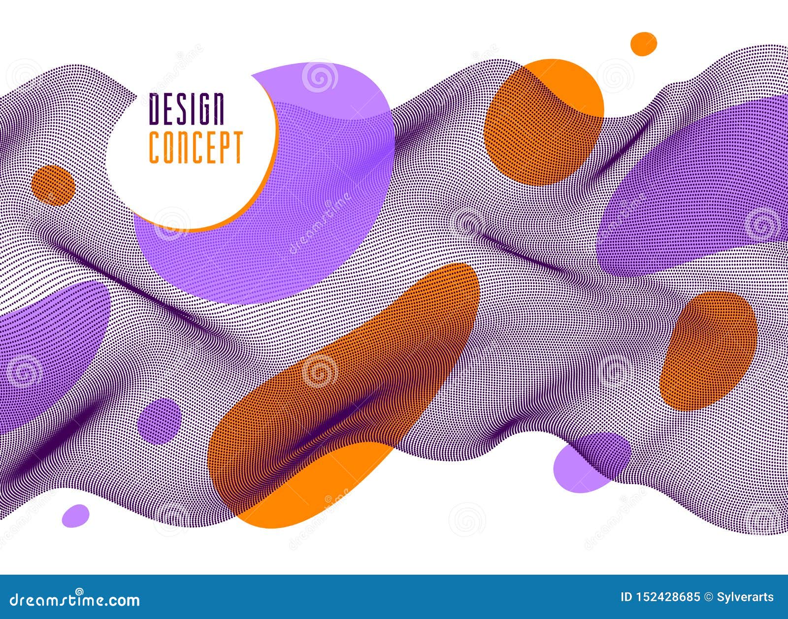 Dotted Particles Flow Vector Abstract Background, Science and ...
