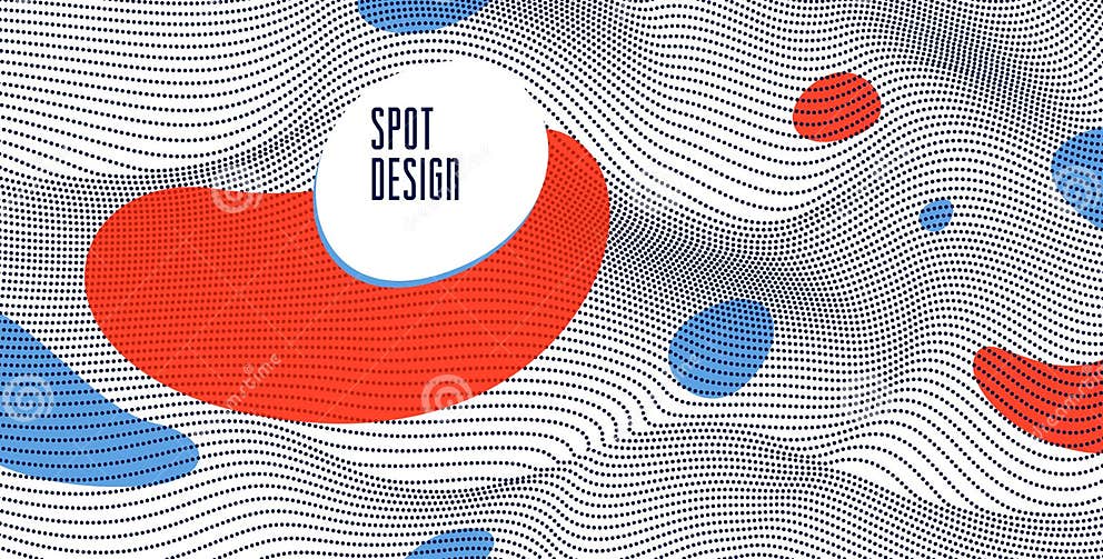 Dotted Particles Flow Vector Abstract Background, Science and ...