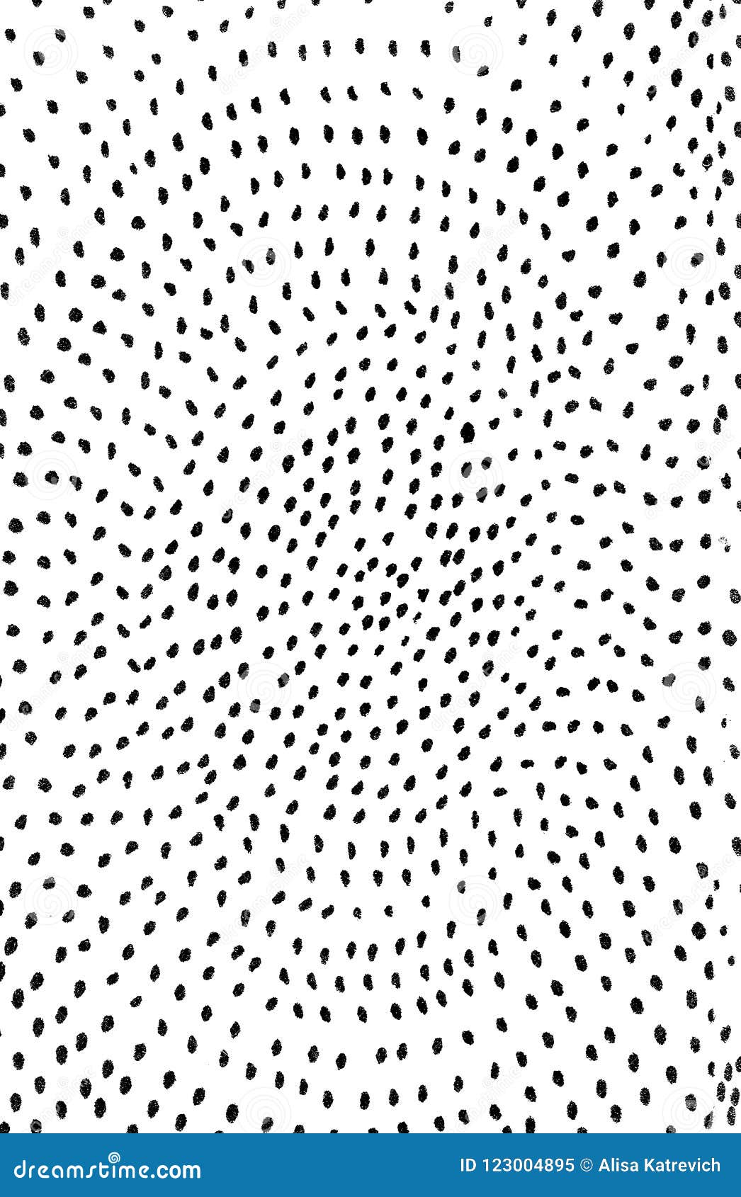 Dotted Pattern Background. Monochrome Abstract Geometric Ornament. Hand ...