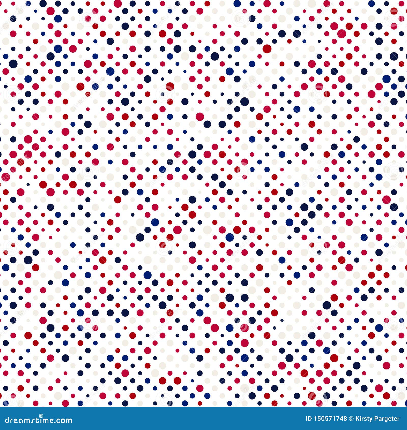 Dotted Pattern Background in Red White and Blue Colours Stock Vector ...