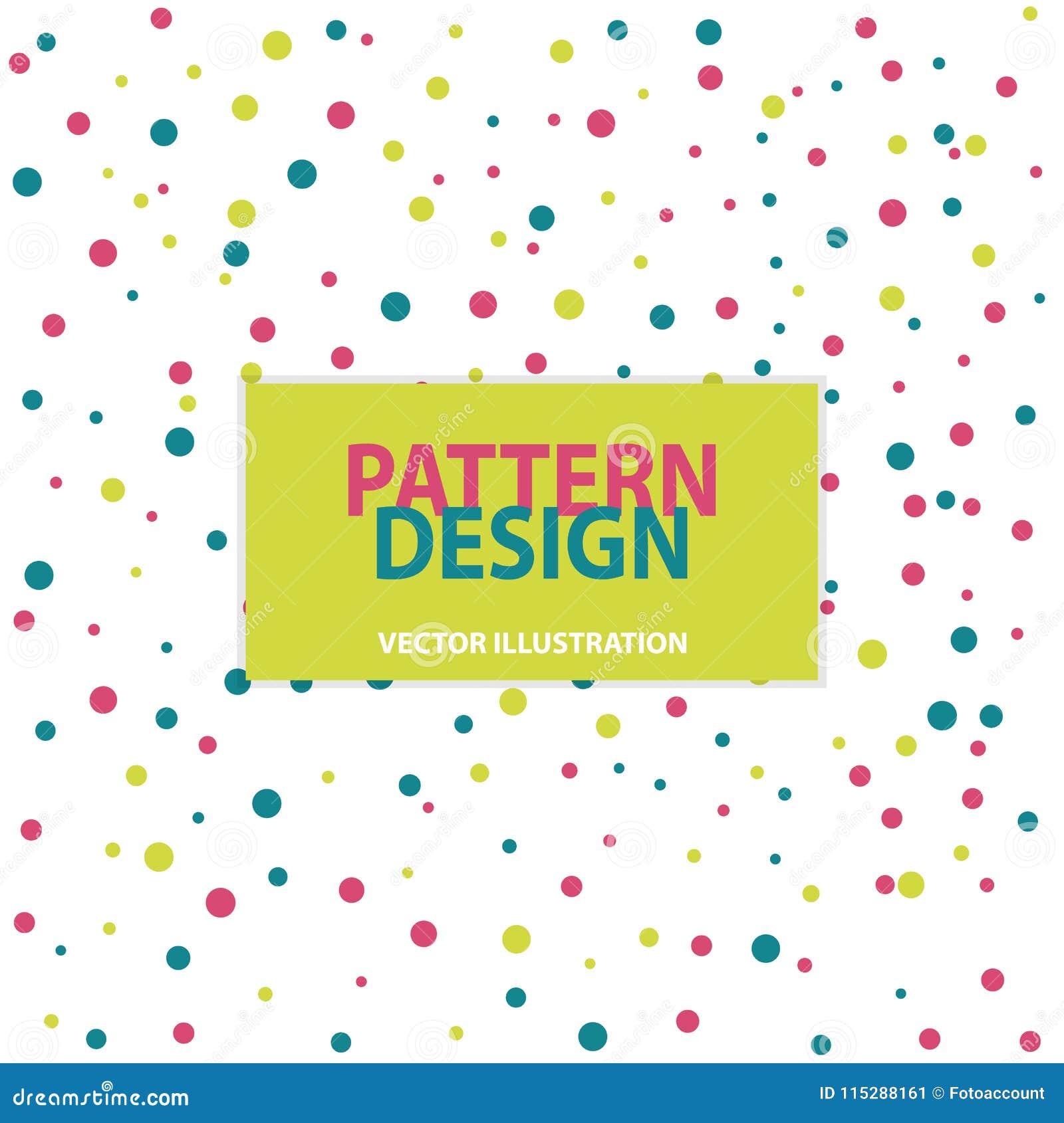 Dotted Pattern Design - Vector Illustration - Isolated on White Stock ...