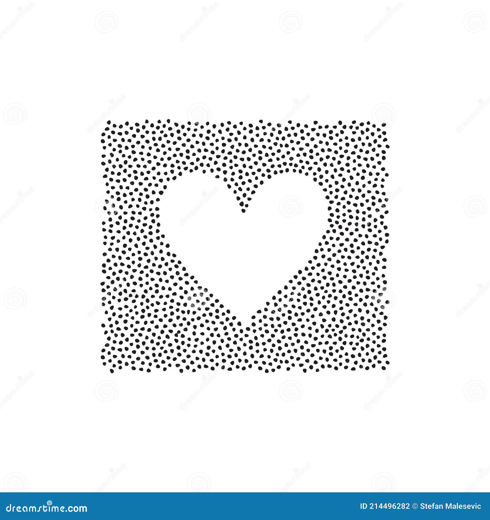 Dotted pattern heart stock vector. Illustration of bubbles - 214496282