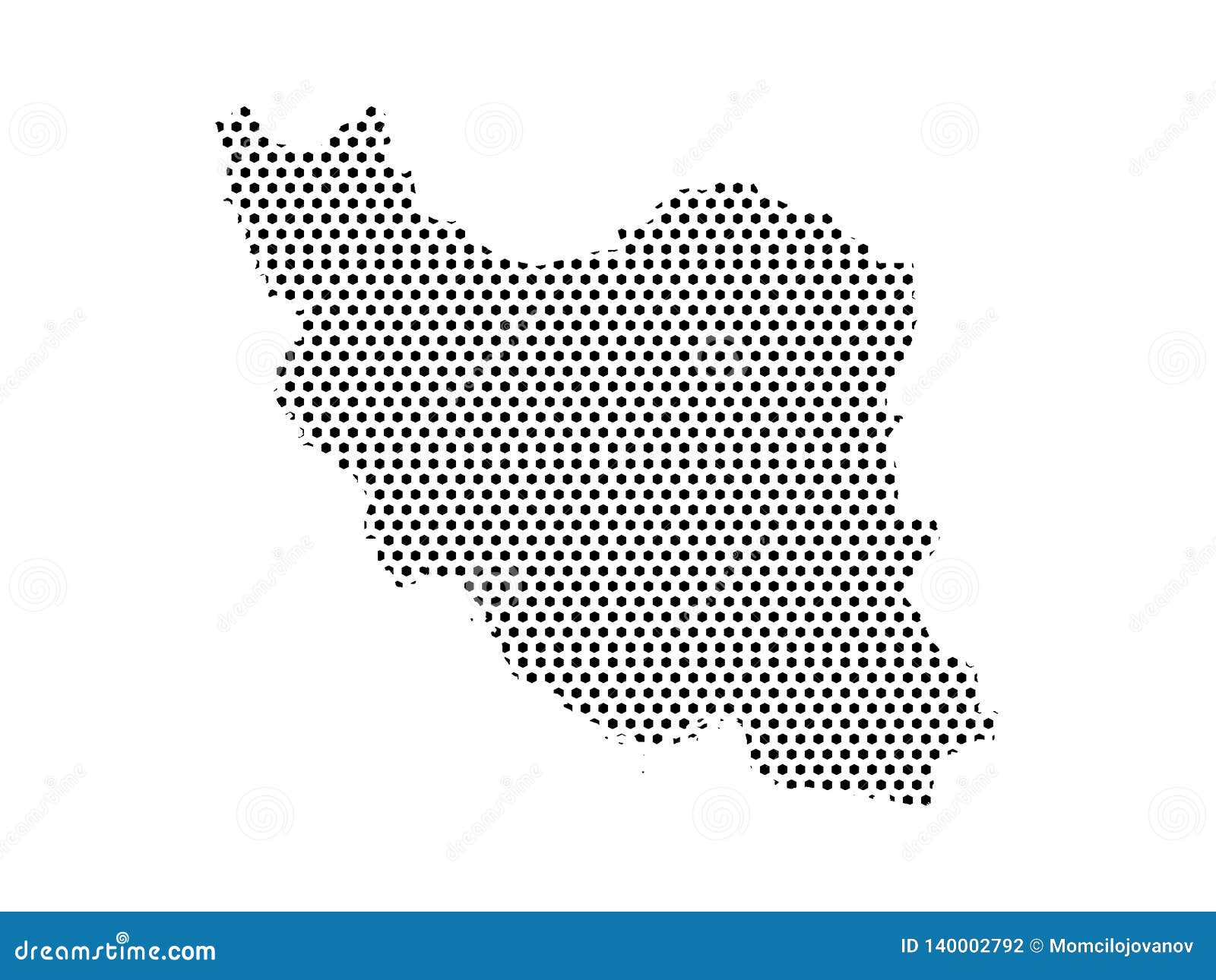 Dotted Pattern Map of Iran stock vector. Illustration of country ...
