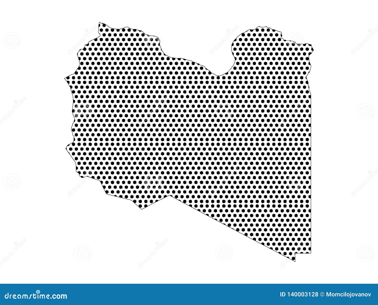 Dotted Pattern Map of Libya Stock Vector - Illustration of somalia ...