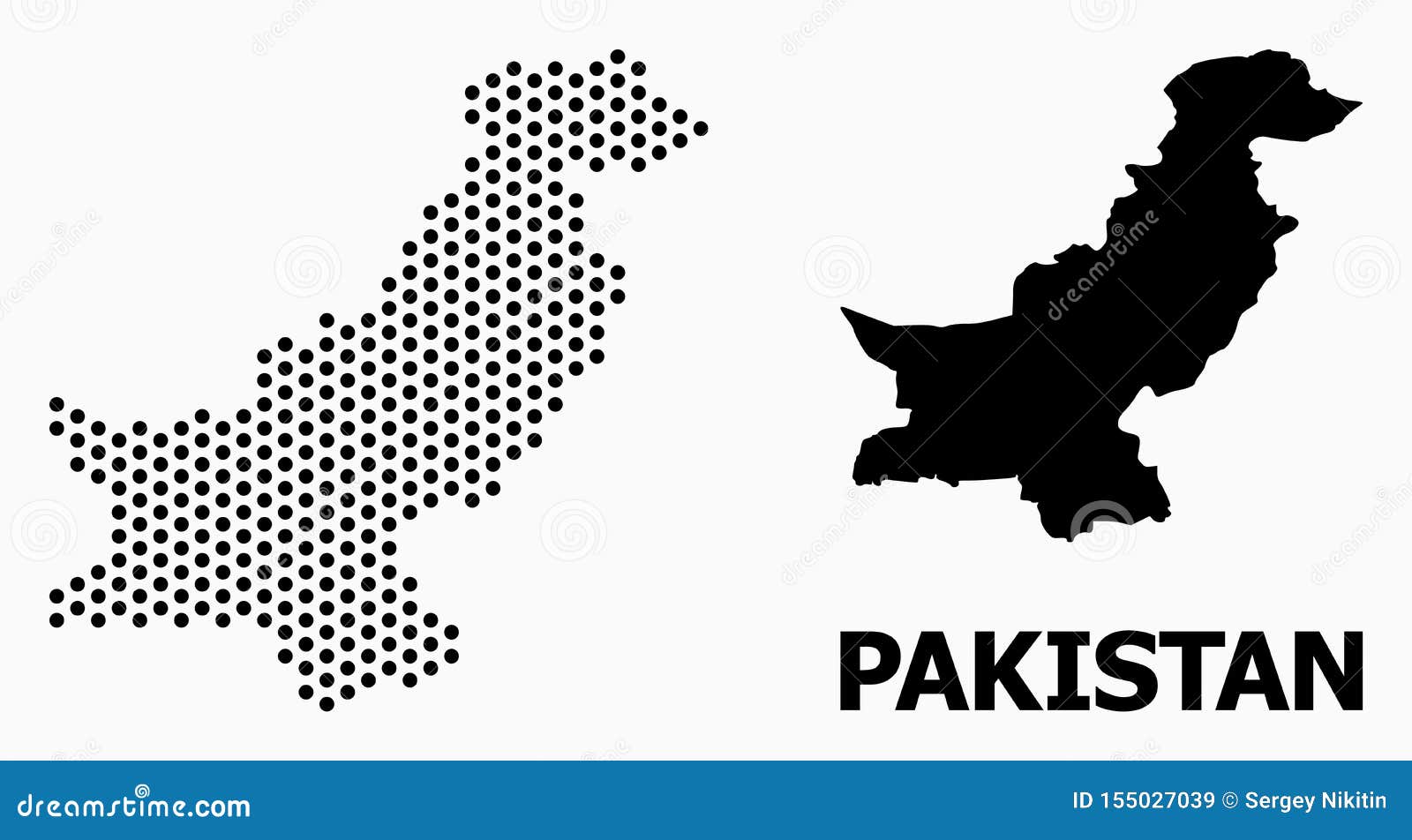 Dotted Pattern Map of Pakistan Stock Vector - Illustration of periodic ...